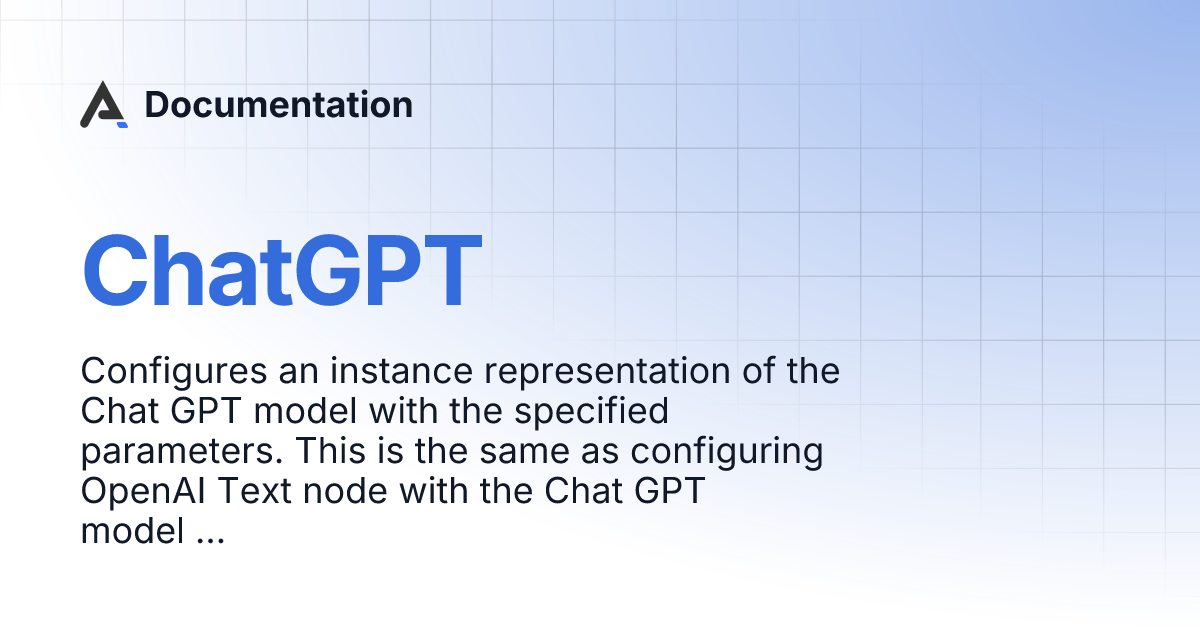 ChatGPT | Documentation