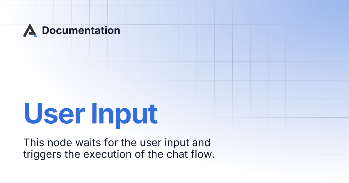 User Input | Documentation